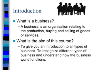 Business Studies - Introduction | PPTX