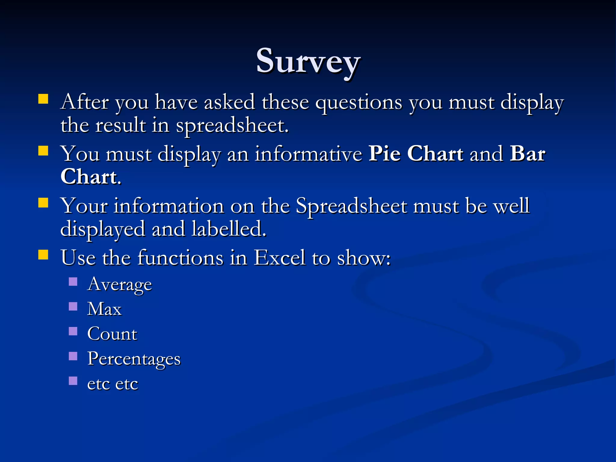 Business Studies - Spreadsheet Task | PPT