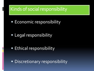 Social Responsibilities of business & business ethics | PPTX