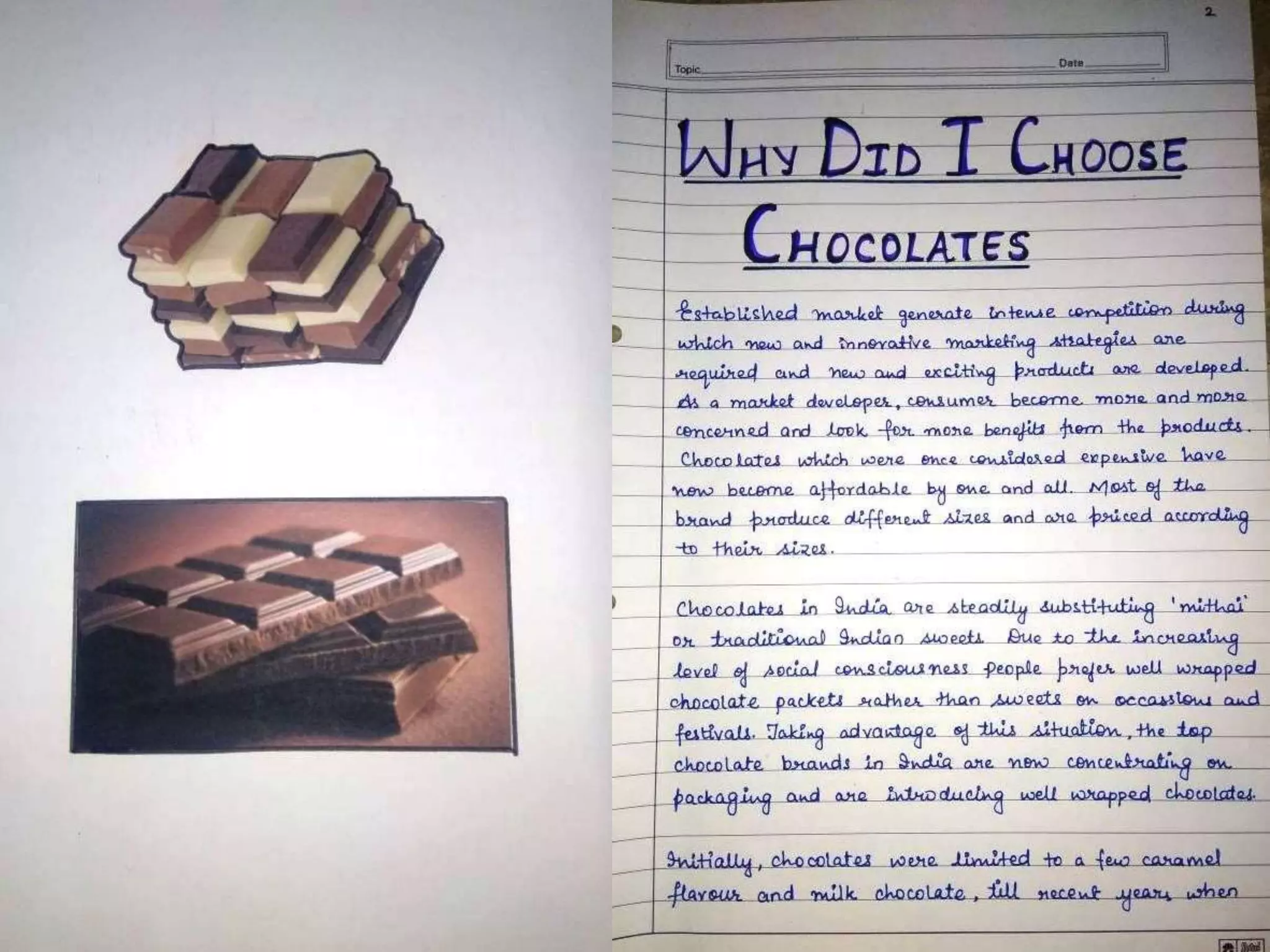Marketing Management Project on Chocolates | Business Stuides | PPTX