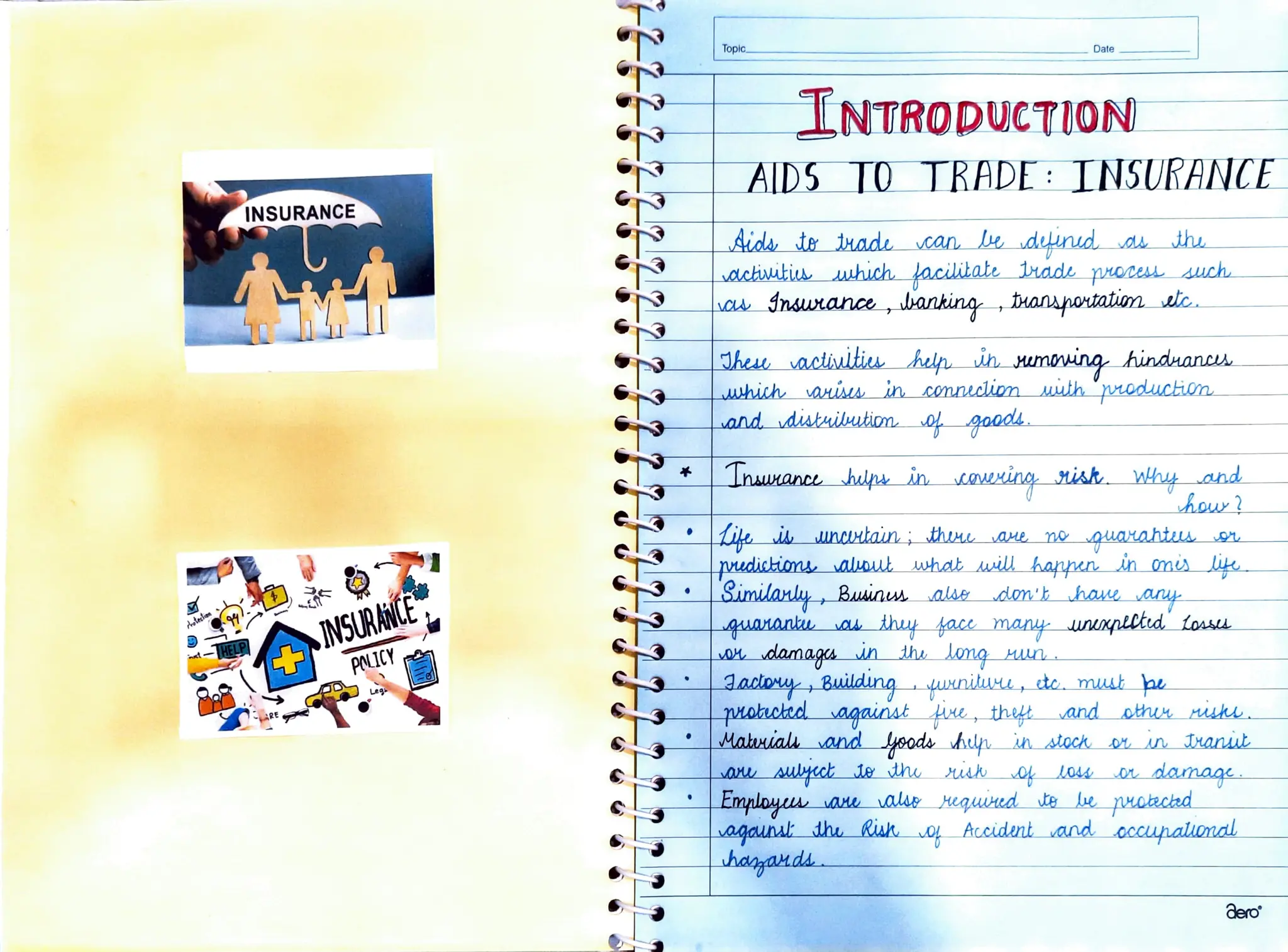 CLASS 11 CBSE B.St Project AIDS TO TRADE - INSURANCE | PDF