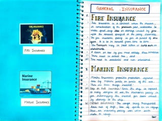 CLASS 11 CBSE B.St Project AIDS TO TRADE - INSURANCE | PDF