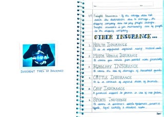 CLASS 11 CBSE B.St Project AIDS TO TRADE - INSURANCE | PDF