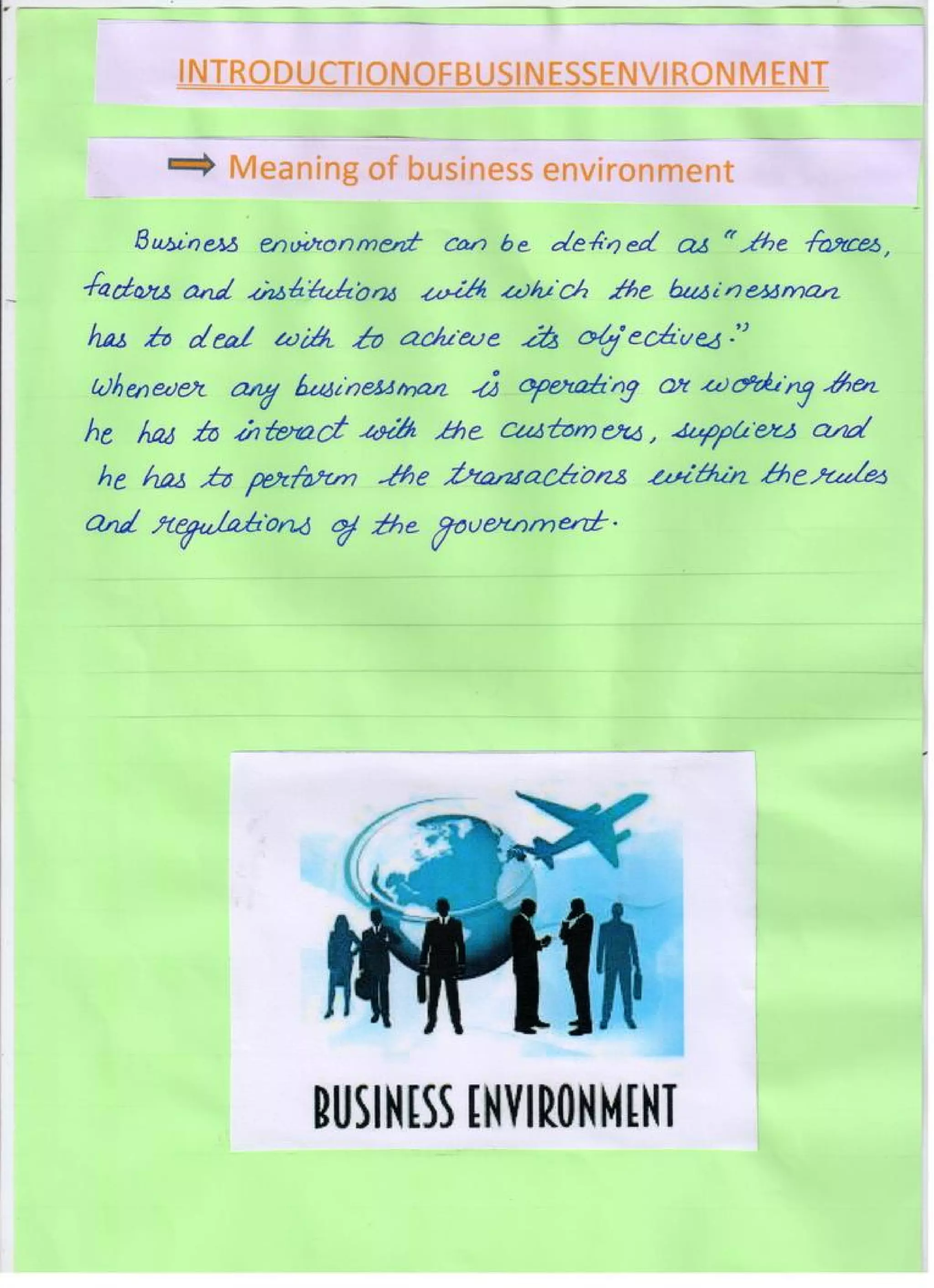 Business Environment project class 12 cbse | PDF