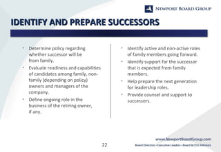 FAMILY & BUSINESS SUCCESSION PLANNING | PPT