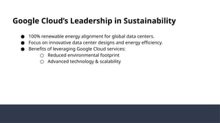 Business Sustainability with Google Cloud Services Reducing Your Carbon ...