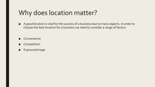 how to choose a great business location | PPTX