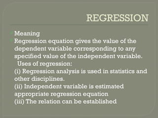 Business Tools unit-3.pptx correlation and regression | PPT