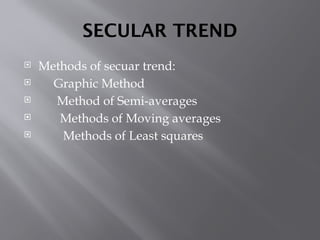 Business Tools unit-4 (1).pptx time series secular trend | PPT