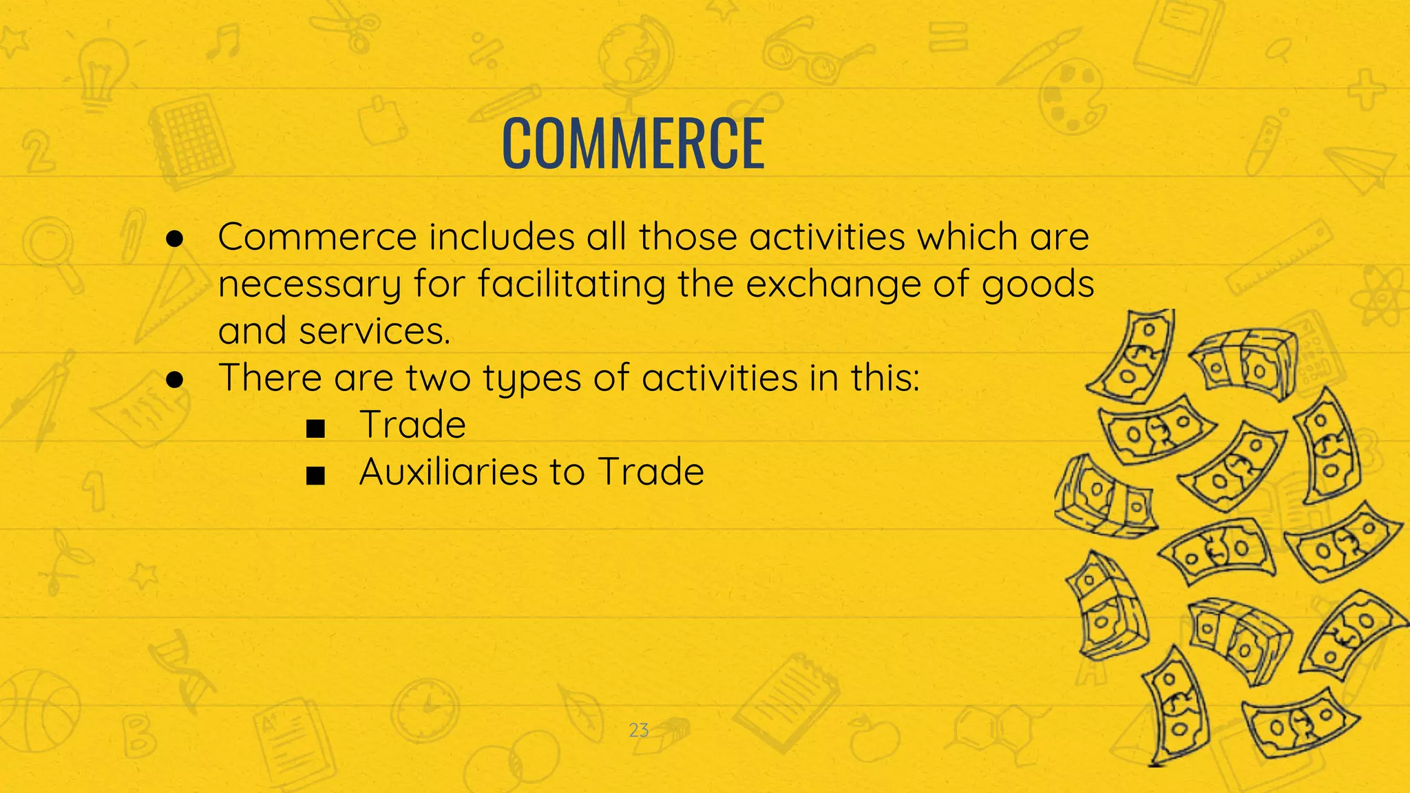 Class 11 Business Studies Chapter 1- Business, Trade and Commerce | PPTX