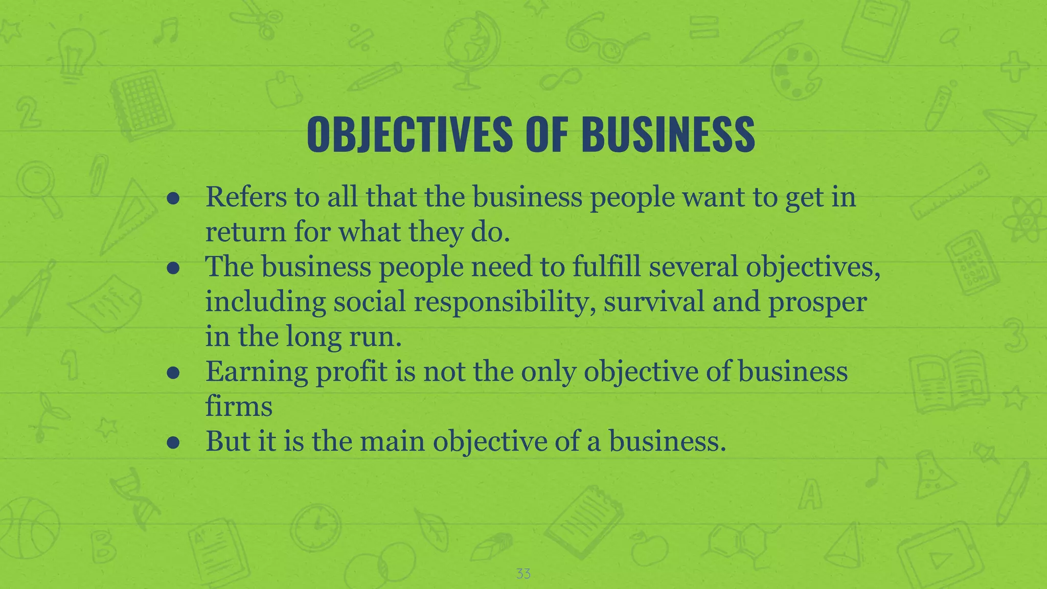 Class 11 Business Studies Chapter 1- Business, Trade and Commerce | PPTX