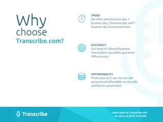 Business transcription simplified! | PPT