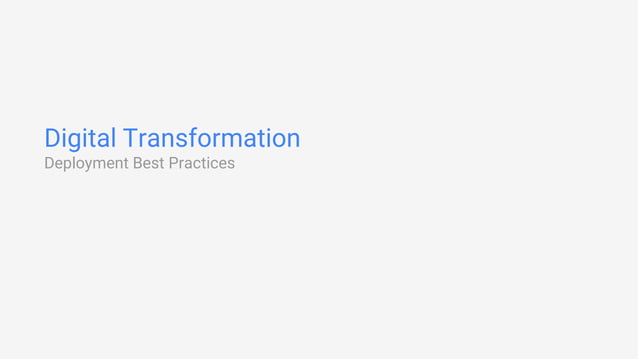 Digital Transformation Best Practices Ppt