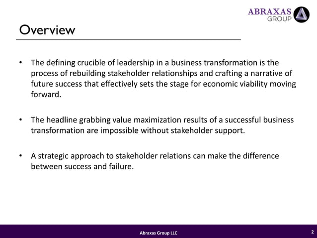 Stakeholder Support | PPT