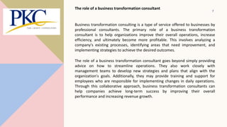 Business Transformation Consulting -PKC Management Consulting | PPTX