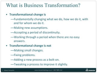 Business Transformation Quick Guide | PPSX