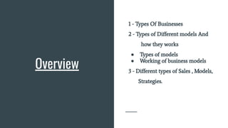 Categories Of Businesses And The Functionality Of Their Respective ...