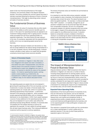 Business Valuation in the Context of Fraud or Misrepresentation (FTI ...