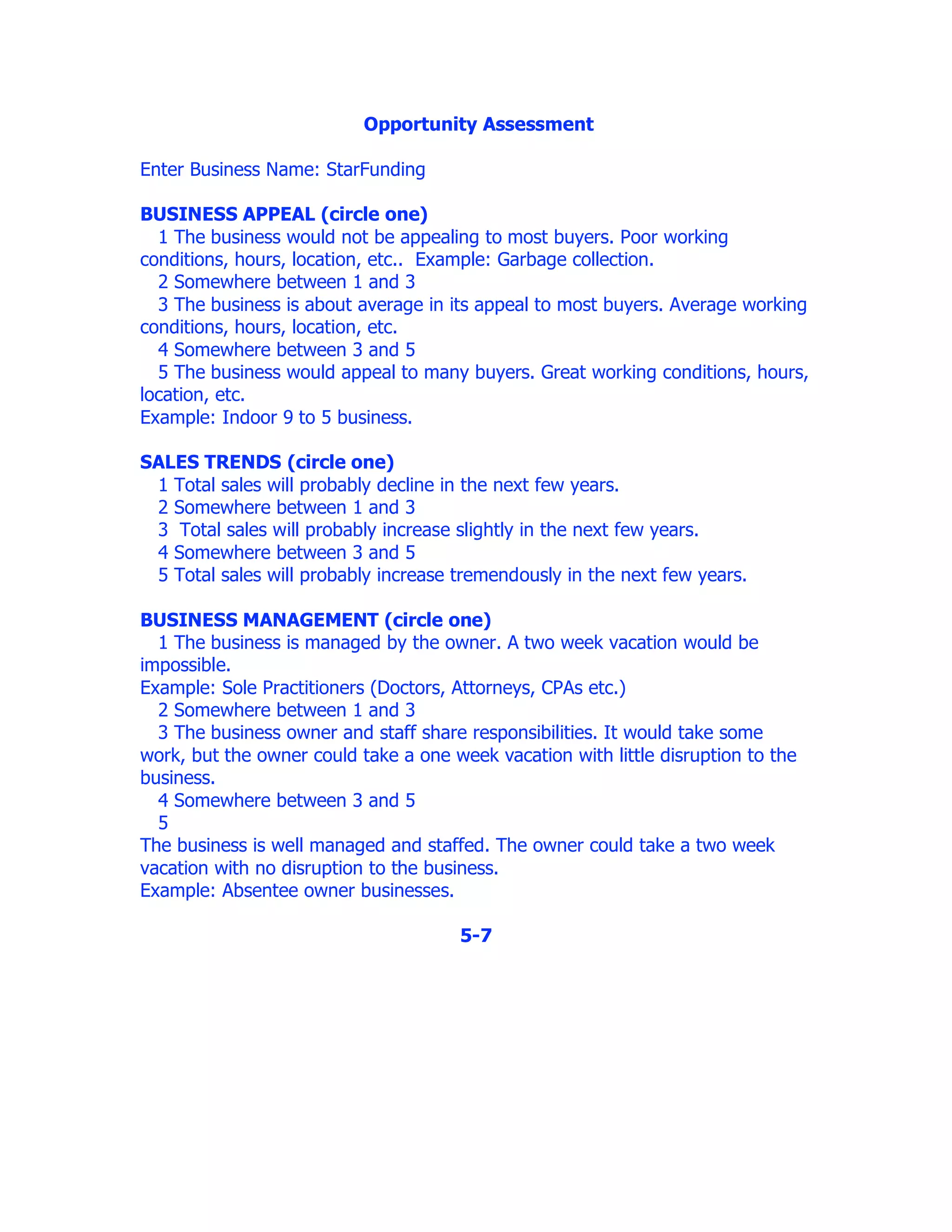 Business Valuation Worksheet | PDF