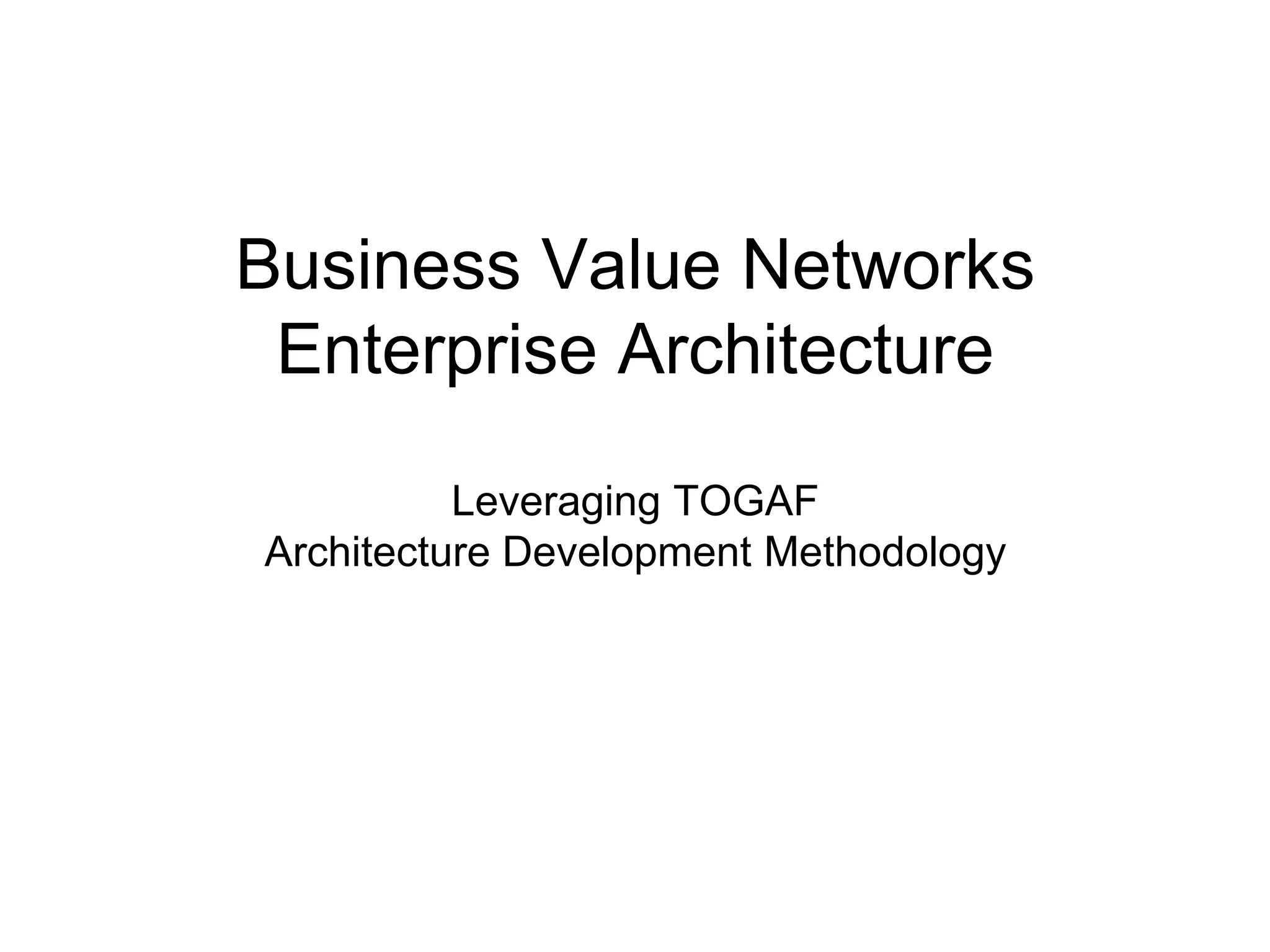 Business Value Networks And Information Technology V5 | PPT