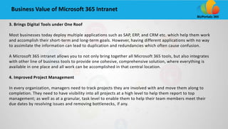 Business Value of an Intranet on Microsoft 365 | PPTX