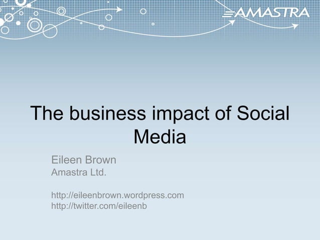 Business impact of social media Sept 2010 | PPTX