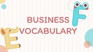 Business Vocabulary- Learn Vocab words for Business English | PPT