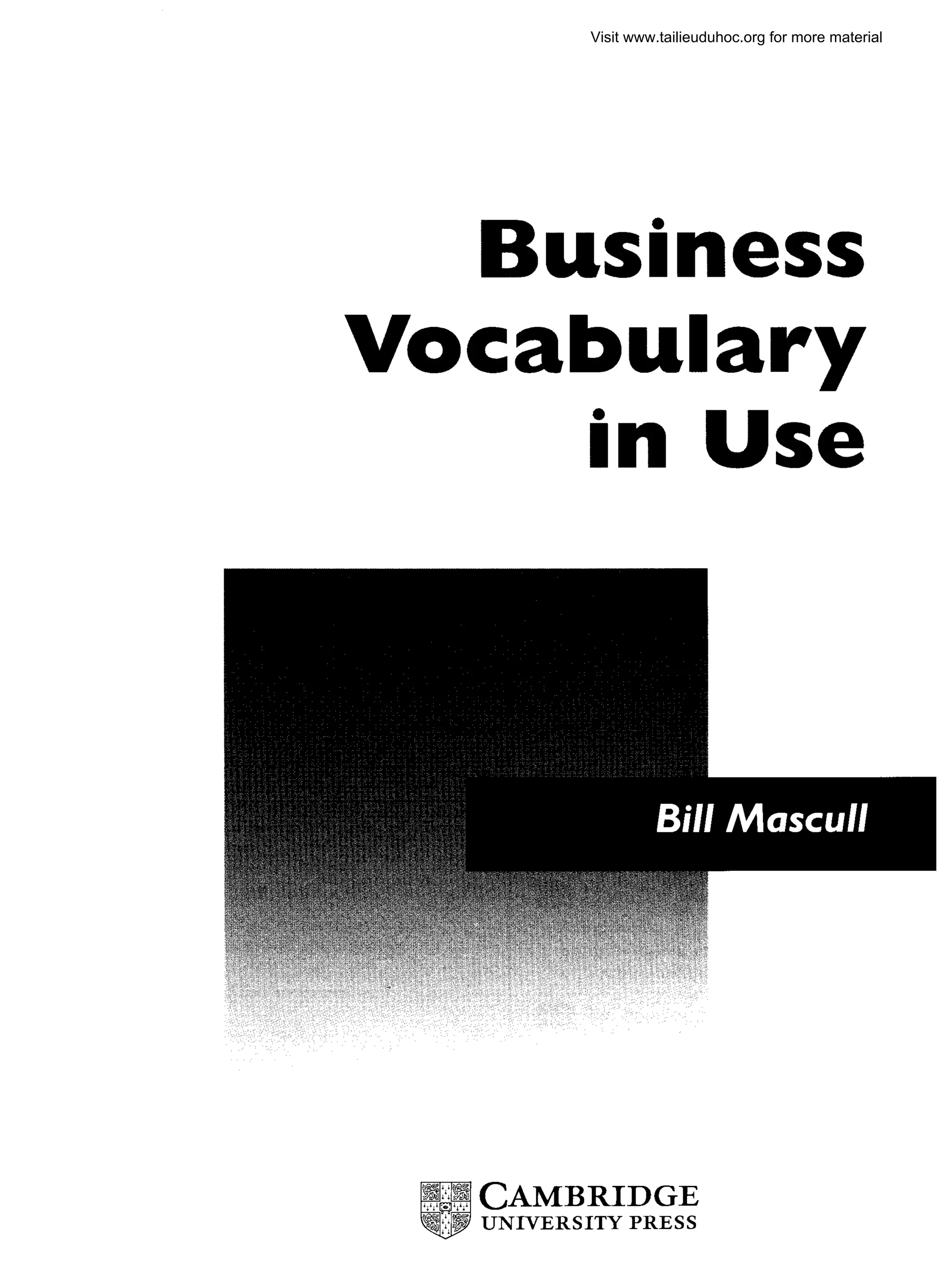 Business vocabulary in use | PDF