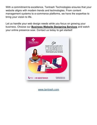 Business Website Designing Services: Elevate Your Online Presence | PDF