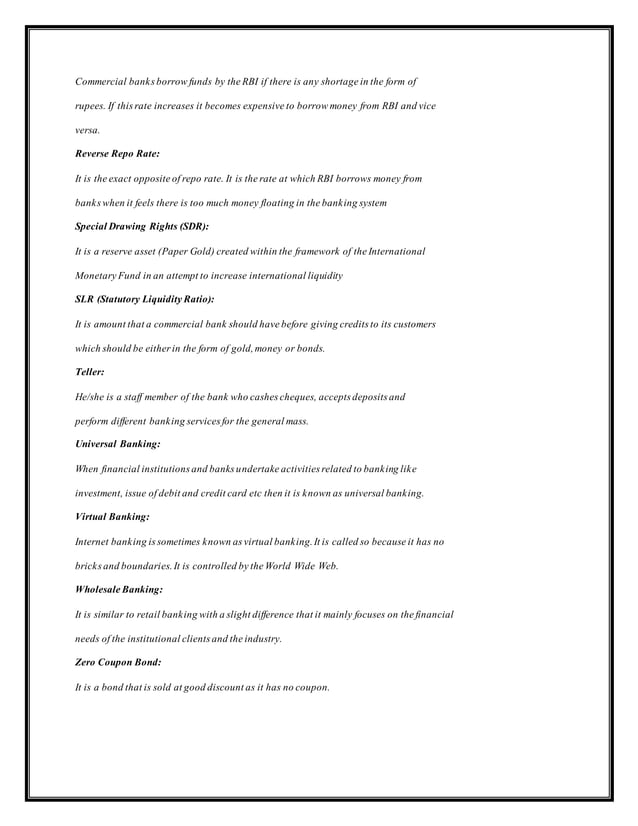 Important words for banking terminology | PDF