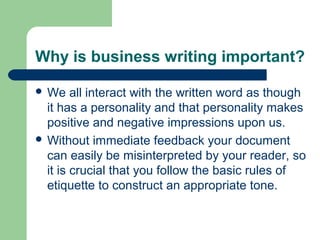 Business Writing | PPT