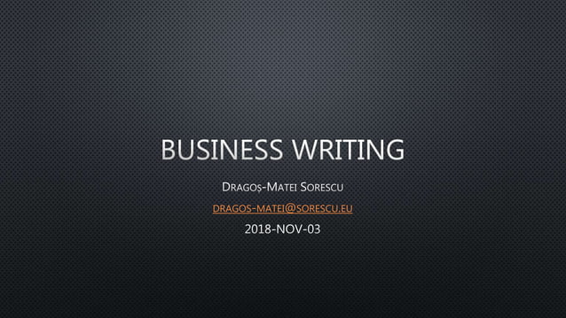 Business writing | PPT