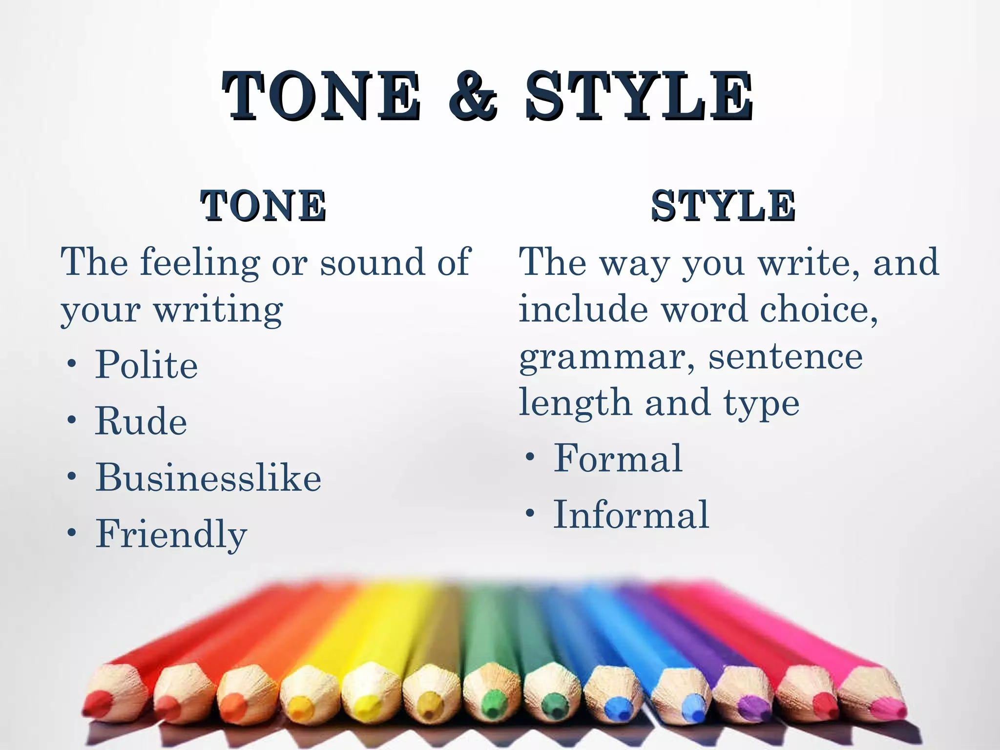 Business writing content tone style | PPT