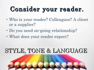 Business writing content tone style | PPT