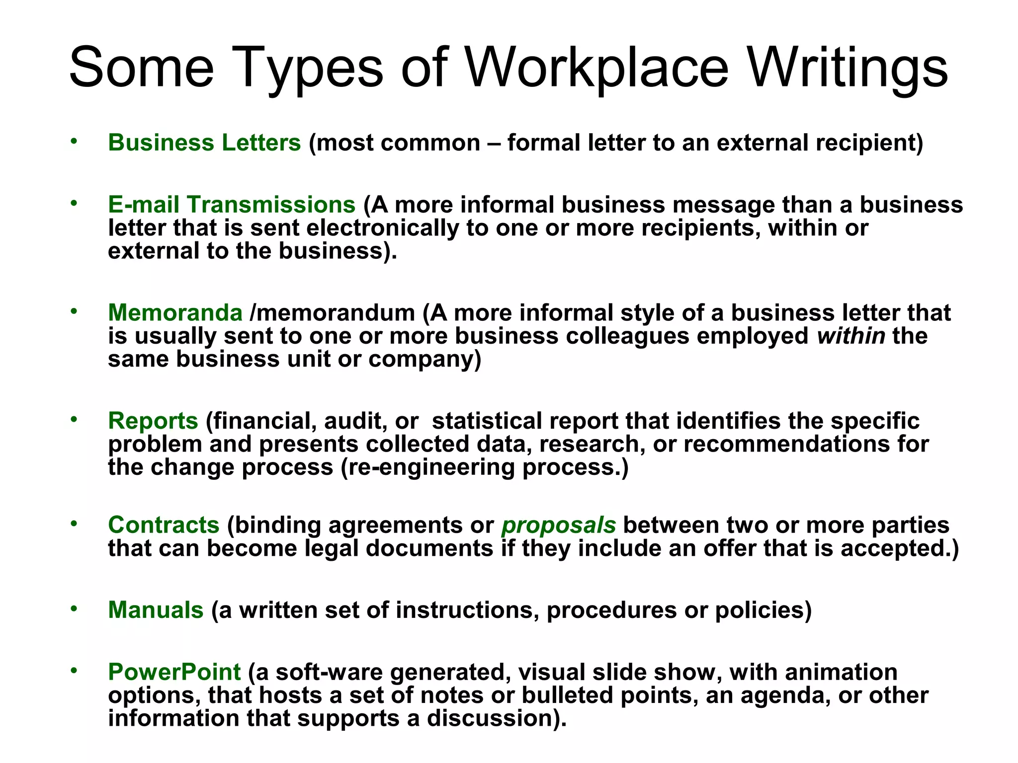 Business writing power point presentation | PPT