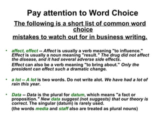 Business writing power point presentation | PPT