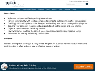 Business Writing Skills Training | PPT