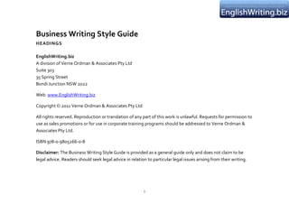 Business Writing Style Guide Your Writing Companion | PPT