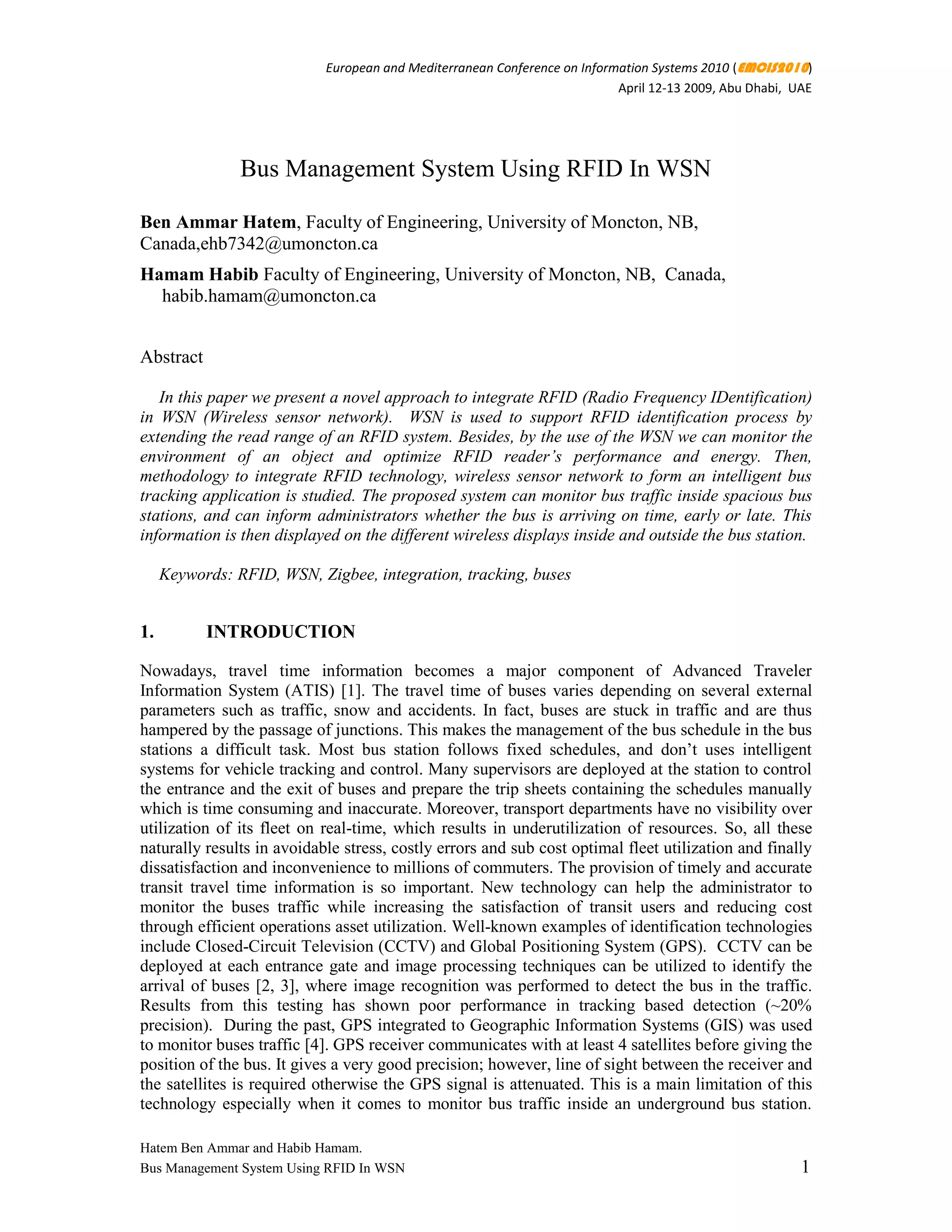 Bus management system using rfid | PDF