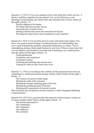 Busn 115 final exam set 1 | PDF