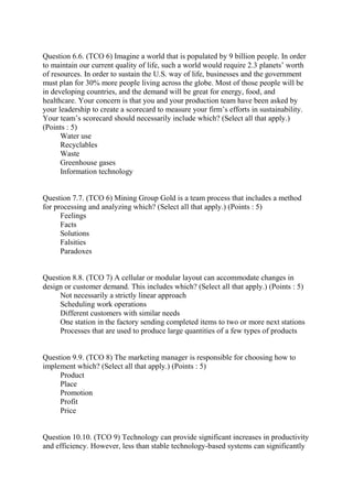 Busn 115 final exam set 1 | PDF