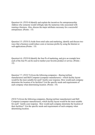 Busn 115 final exam set 1 | PDF