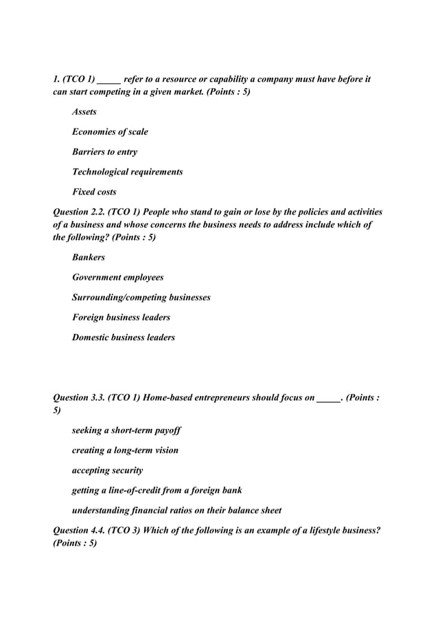 BUSN 115 Final Exam Set 3 | PDF