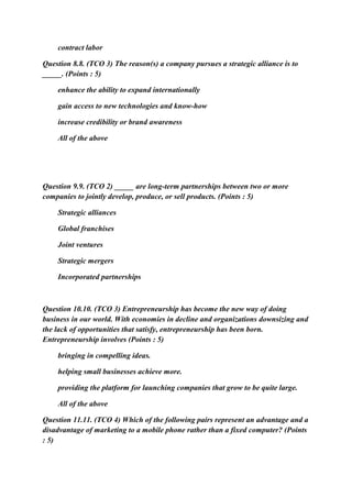 BUSN 115 Final Exam Set 3 | PDF