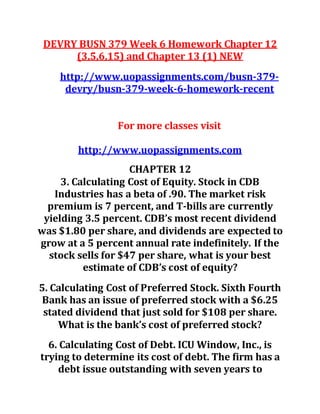 BUSN 379 Entire Course NEW | DOCX