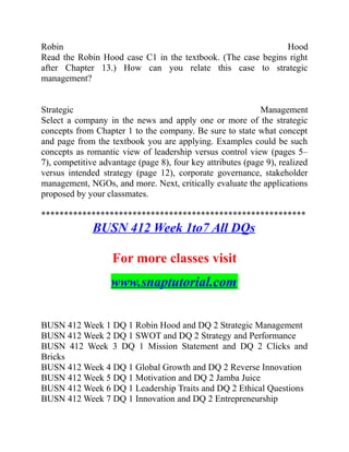 Busn 412 Effective Communication-snaptutorial.com