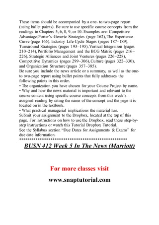 BUSN 412 Enhance teaching / snaptutorial.com | DOCX