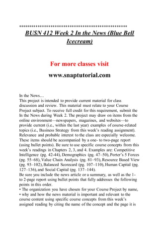 BUSN 412 Enhance teaching / snaptutorial.com | DOCX