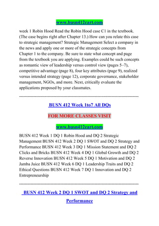 BUSN 412 CART Possible Is Everything / busn412cart.com