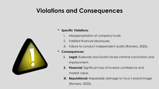 Tyco Corporate Scandal of 2002: Ethics Case Analysis | PPTX